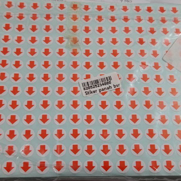 Jual Sticker Panah Merah Ukuran 1cm / Label Panah (1 Pack) d