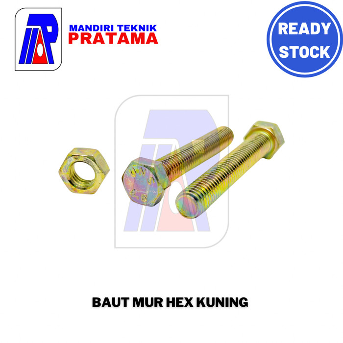 Jual Baut Mur Kuning M6x45 Baut Mur Besi Kuning M6x45 Baut M