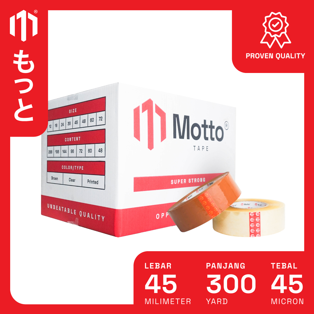 Jual Lakban Bening/Cokelat 45mm x 300 Yard - 1 Dus Isi 30 Pc