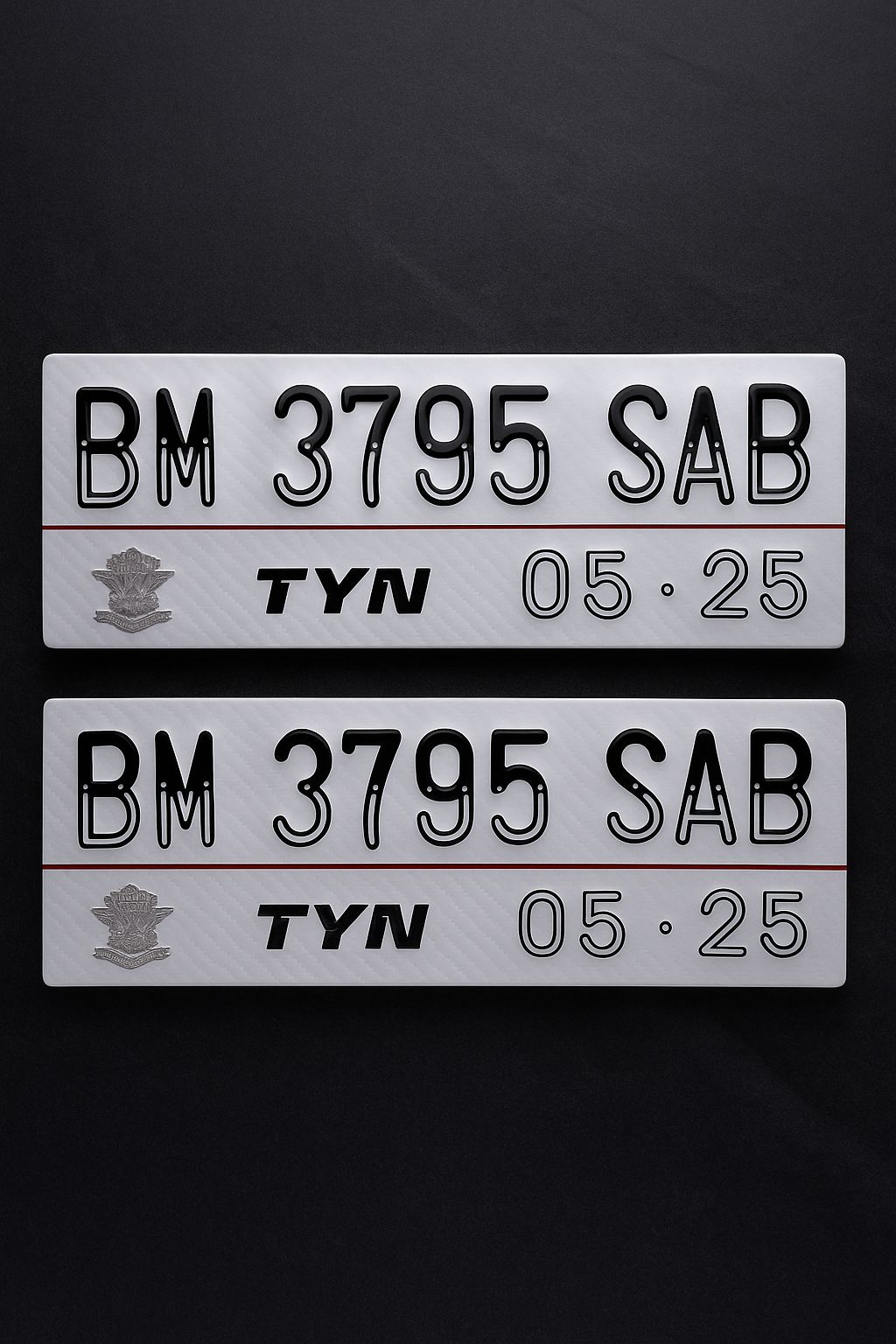 Plat Nomor Kendaraan Custom Model Baru Pilihan Warna Lengkap