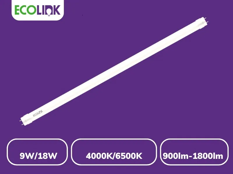Jual ECOLINK LAMPU TL LED T8 TUBE DOUBLE ENDED 9W 4000K deng