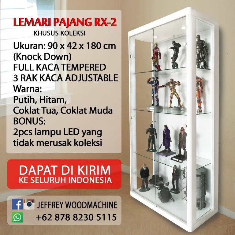 Jual LEMARI RAK PAJANG KACA DISPLAY ACTION FIGURE HOT TOYS L