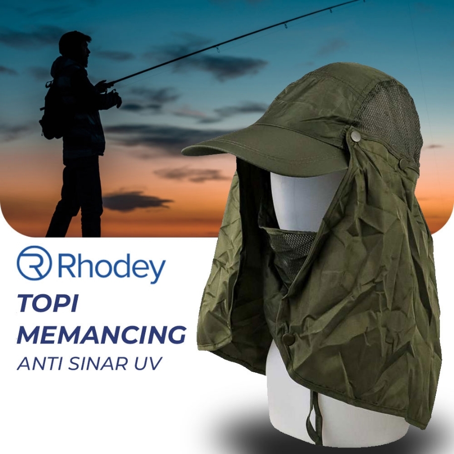 Jual Rhodey Topi Pancing Anti Panas UV Fishing Hat Style Jep