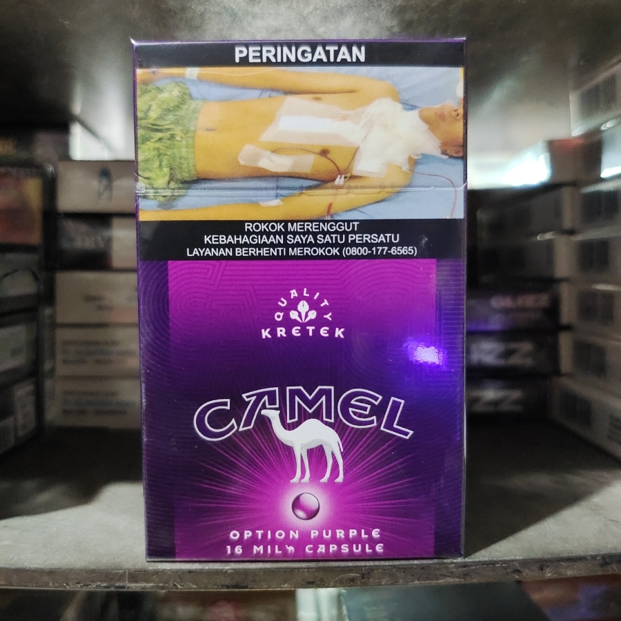 Jual Rokok CAMEL - Option Purple dengan Harga Terbaik di Toc