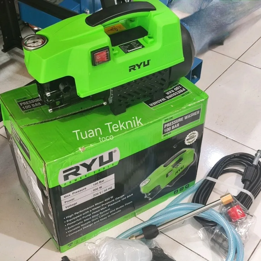 Jual Jet Cleaner Ryu 100 Bar RPW100 Mesin Steam 400 Watt Pre