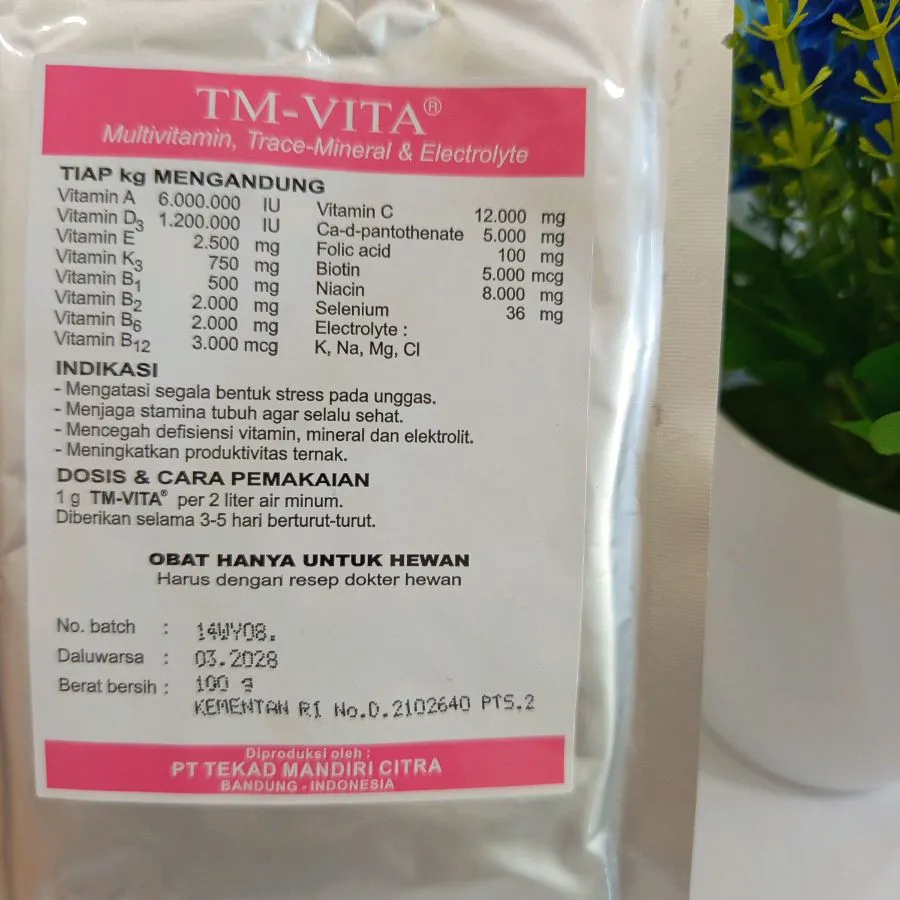 Jual TM-VITA Multivitamin Unggas Suplemen Kesehatan dan Elek