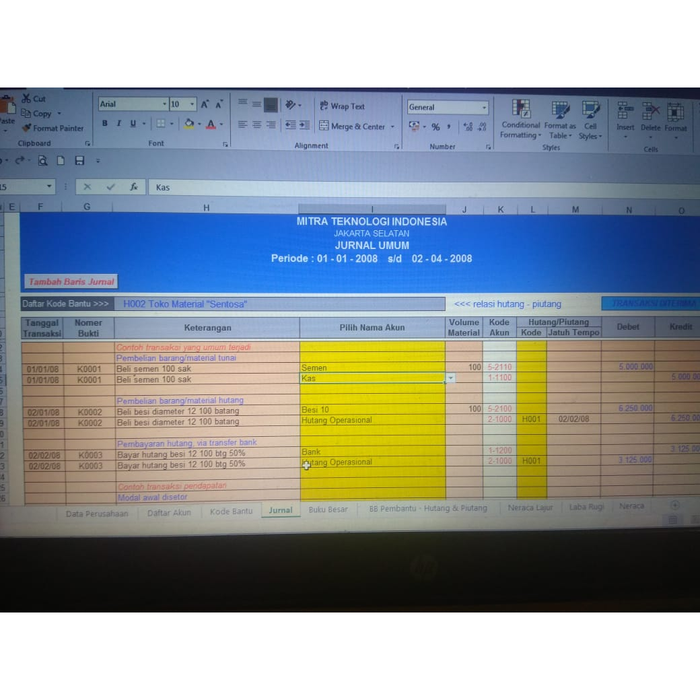 Jual PROMO DAHSYAT Program Aplikasi Ms Excel Akuntansi Lapor