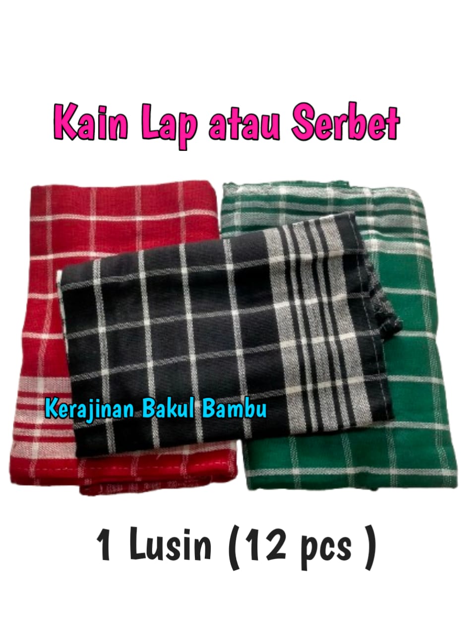 Jual Set Kain Lap Multifungsi Warna-Warni 12 Pcs kain lap te