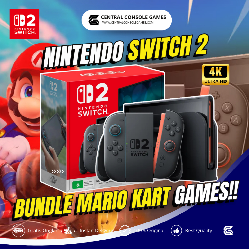 Jual Nintendo Switch 2 Edisi Spesial Bundle Game Mario Kart