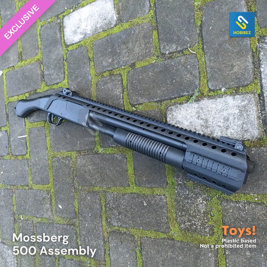 Jual Mainan Spring Mossberg 500 Assembly with Quad Rail and