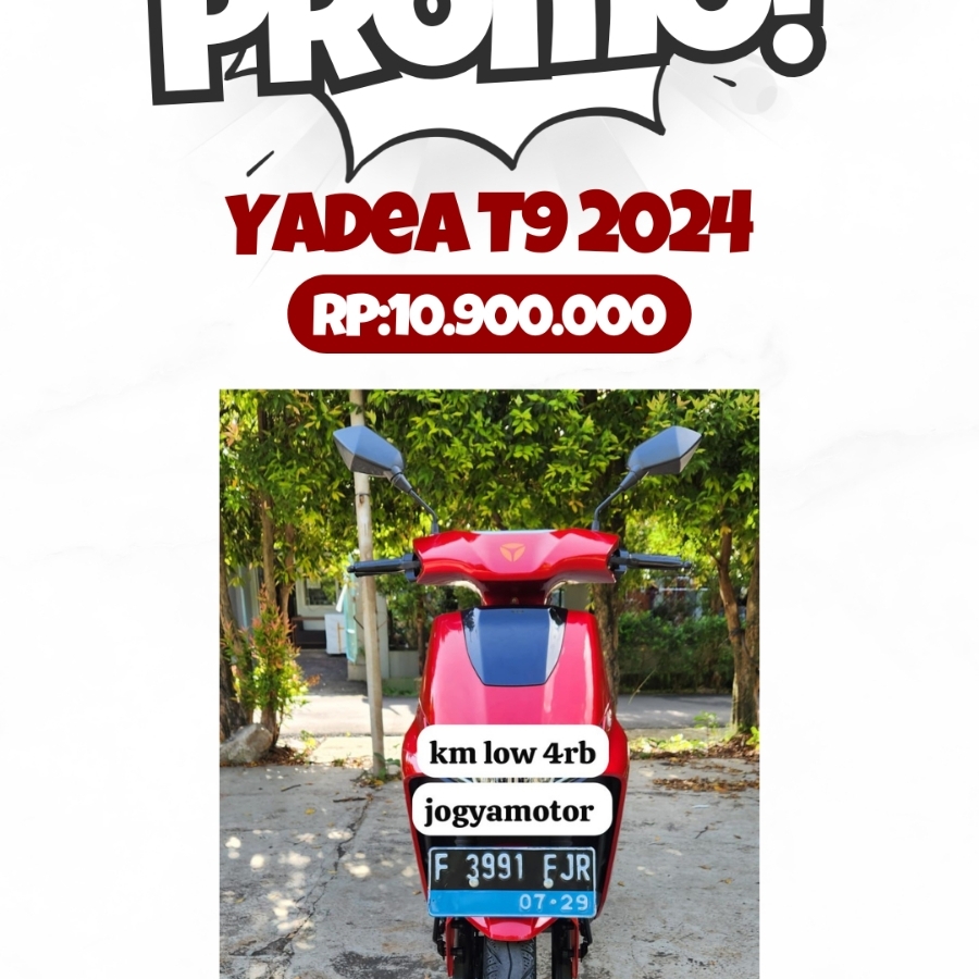 motor listrik yadea t9 2024 | Toco Iklan Baris