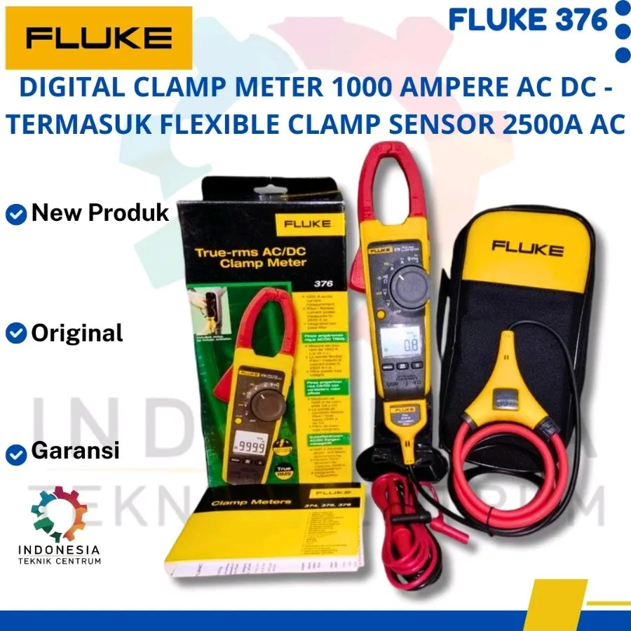 Jual Fluke 376 Digital Clamp Meter 1000 Ampere AC DC - terma