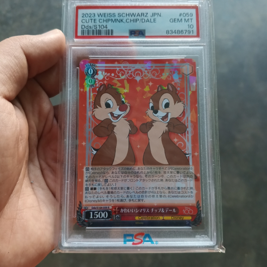 Jual psa card chipmunks disney 100 collection spesial editio