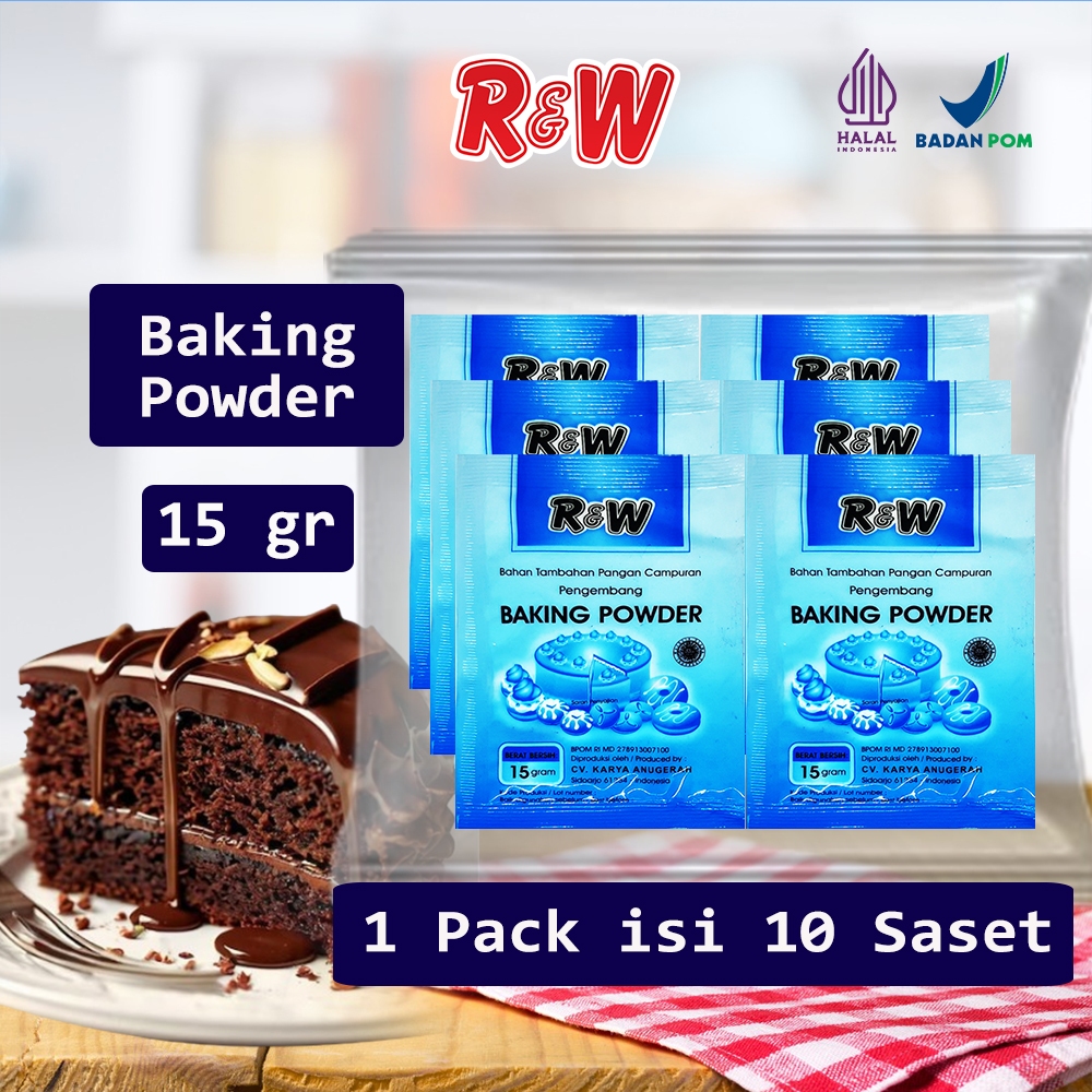 Jual BAKING POWDER BIRU R&W 15 GRAM SACHET PENGEMBANG KUE de
