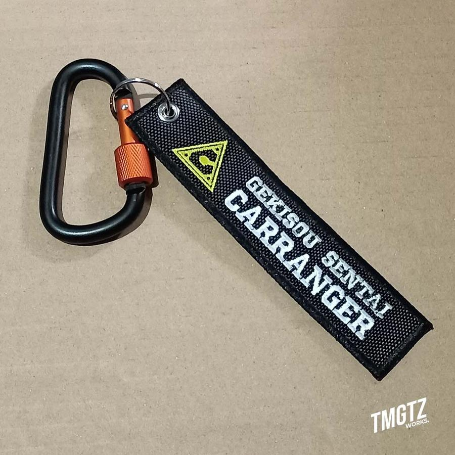 Jual Gekisou sentai carranger logo keychain carabiner flying