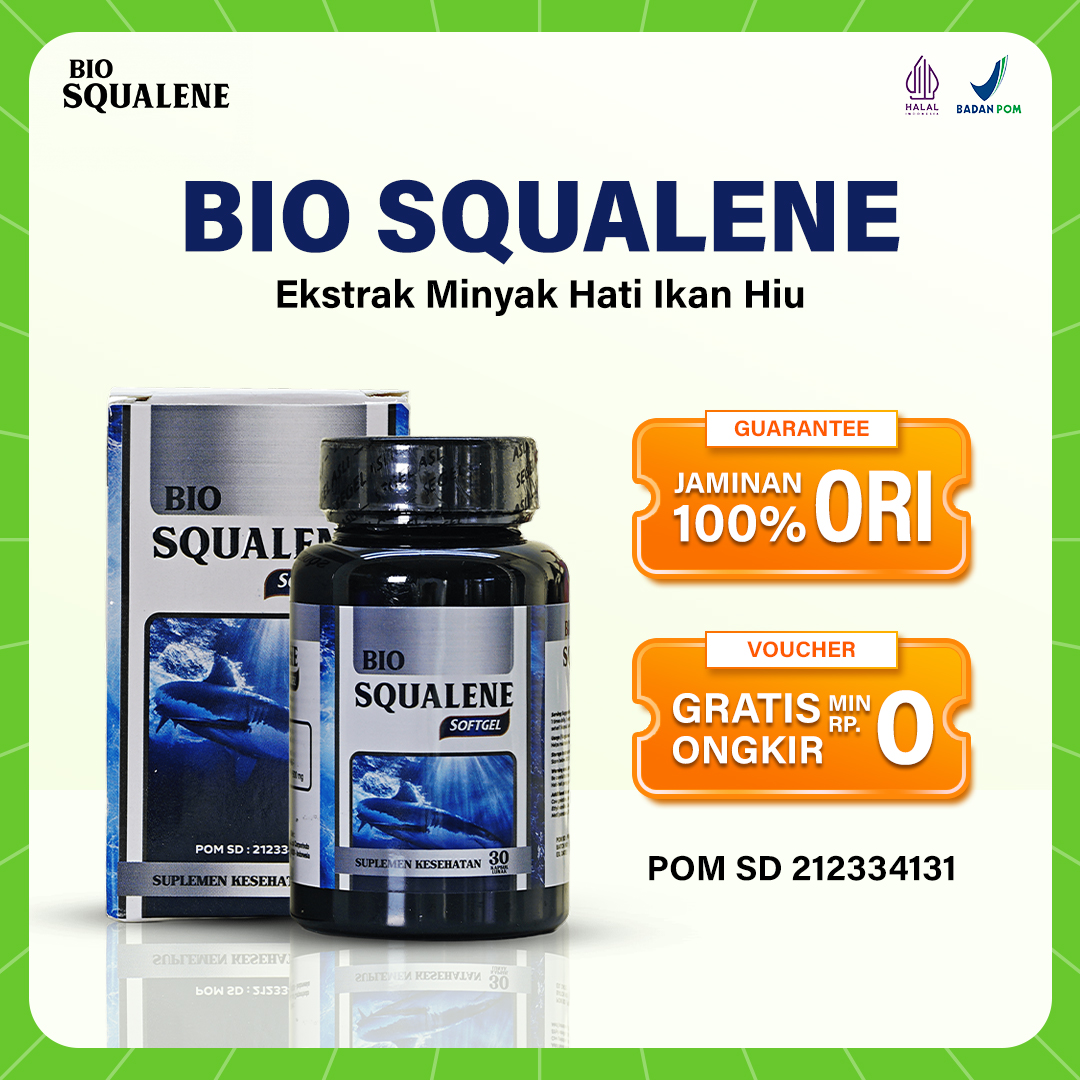 Jual Bio Squalene Softgel 100% Minyak Ikan Hiu ASLI Bisa COD