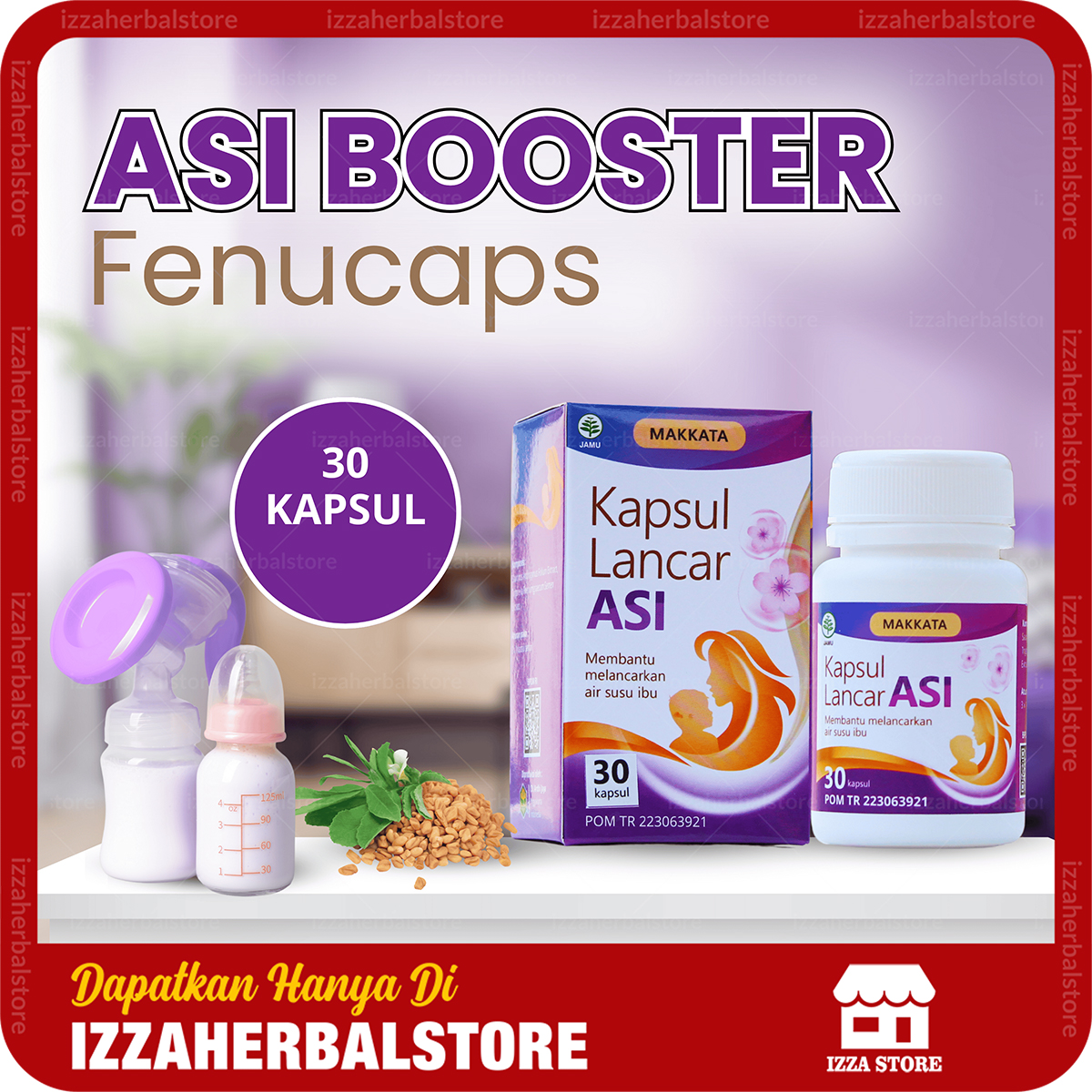 Jual Makkata Lancar Asi Booster Fenucaps 30 Kapsul dengan Ha