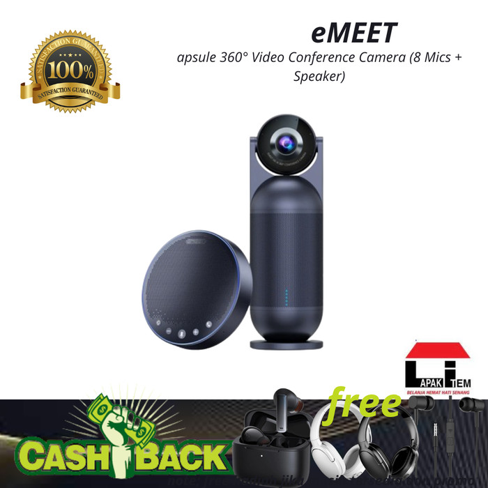 Jual EMEET Meeting Capsule 360° Video Conference Camera (8 M