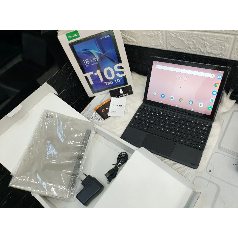 Jual TABLET TERBAIK ALDO 10 inch 4G LTE Plus keyboard super