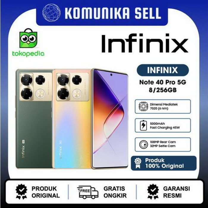 Jual Infinix Note 40 Pro 5G - 8GB/256GB dengan Harga Terbaik