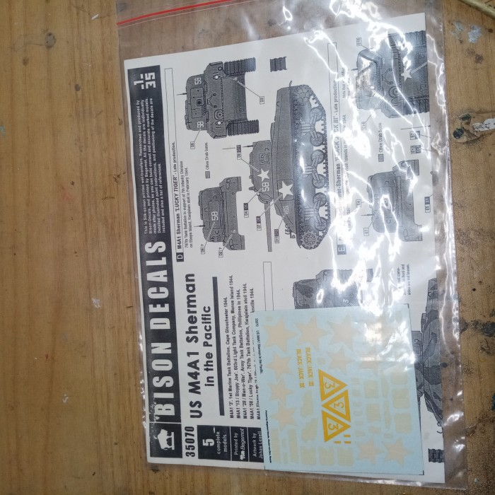 Jual Bison Decal M4A1 Sherman in the pacific dengan Harga Te