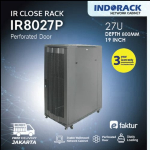 Jual CLOSE RACK INDORACK IR8027P 27U 800MM 19" RACK SERVER P