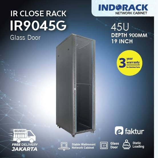 Jual CLOSE RACK INDORACK IR9045G - RACK SERVER 45U 900MM 19