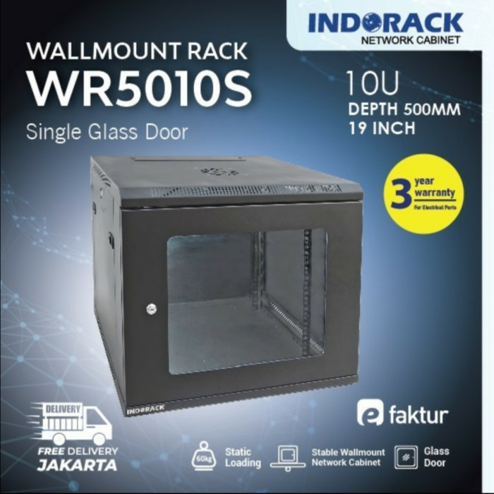 Jual WALLMOUNT RACK INDORACK WR5010S 10U 500MM 19 INCH - SIN