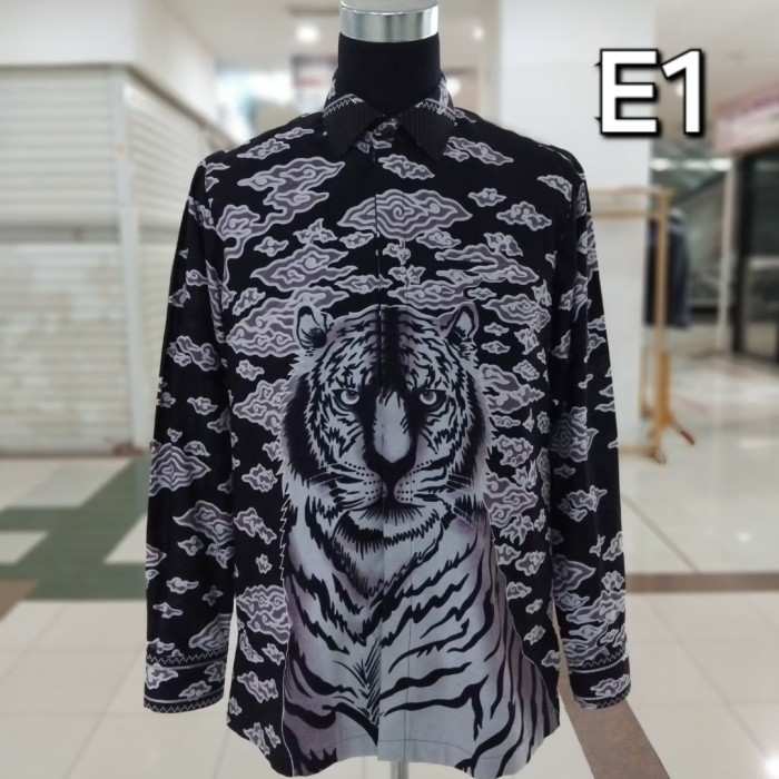 Jual Batik printing motif macan lengan panjang dengan Harga