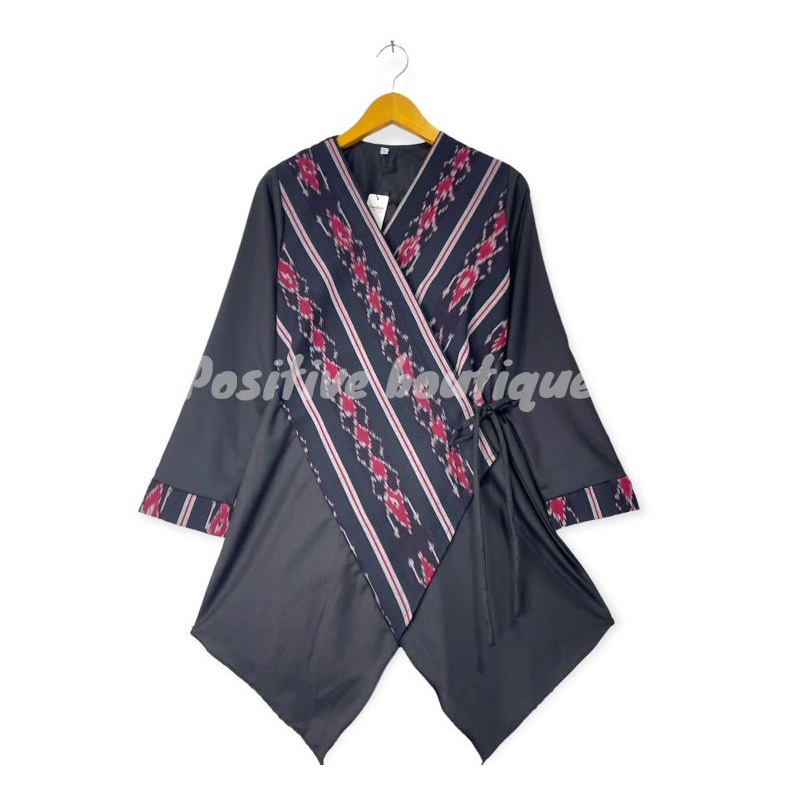 Jual blus kombinasi tenun ( B26) by positive boutique dengan