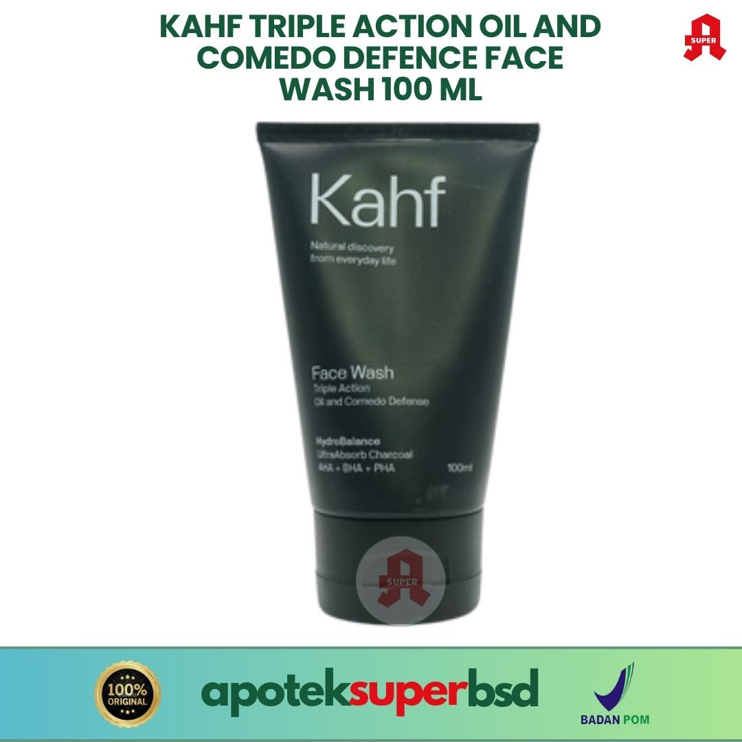 Jual KAHF TRIPLE ACTION OIL AND COMEDO DEFENCE FACE WASH 100