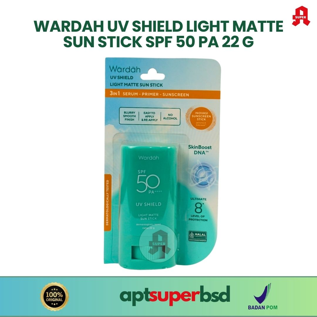 Jual WARDAH UV SHIELD LIGHT MATTE SUN STICK SPF 50 PA 22 G d