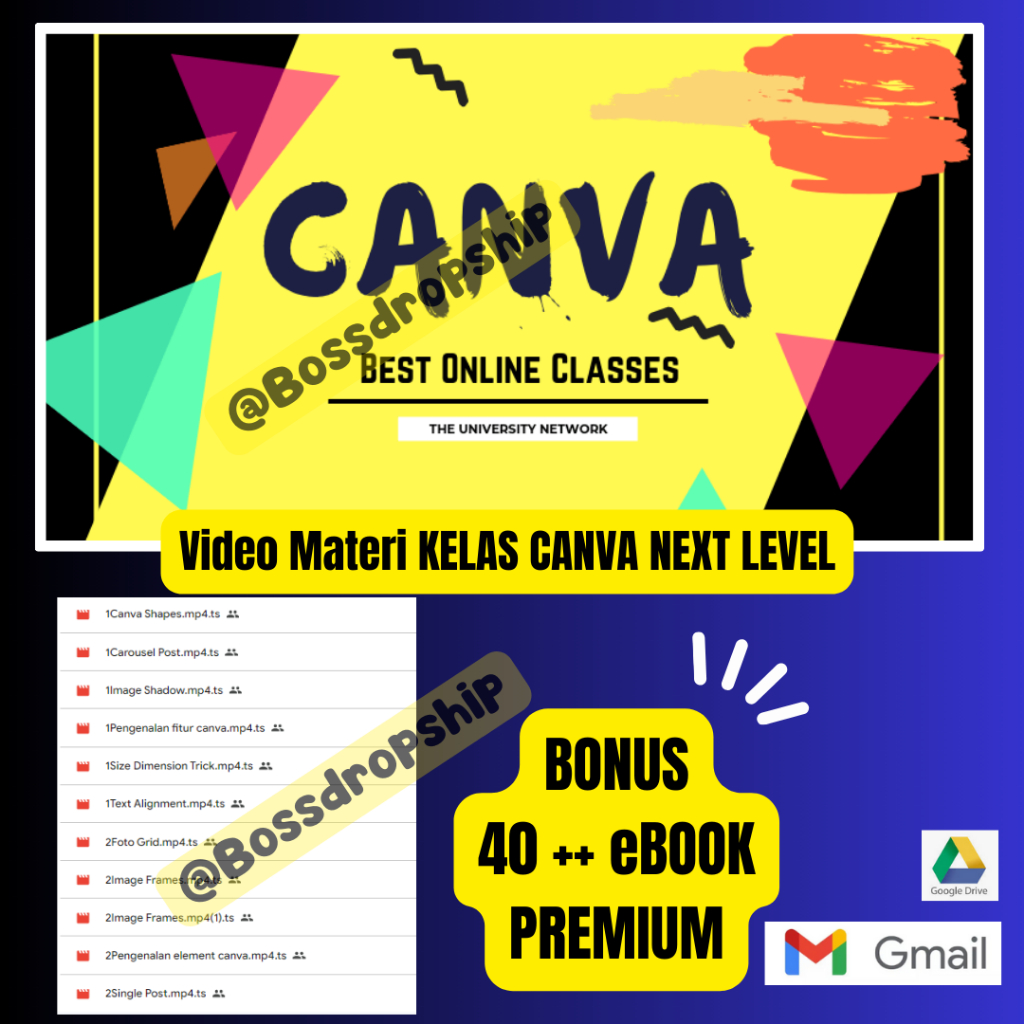 Jual VIDEO MATERI KELAS CANVA NEXT LEVEL TUTORIAL CANVA DARI