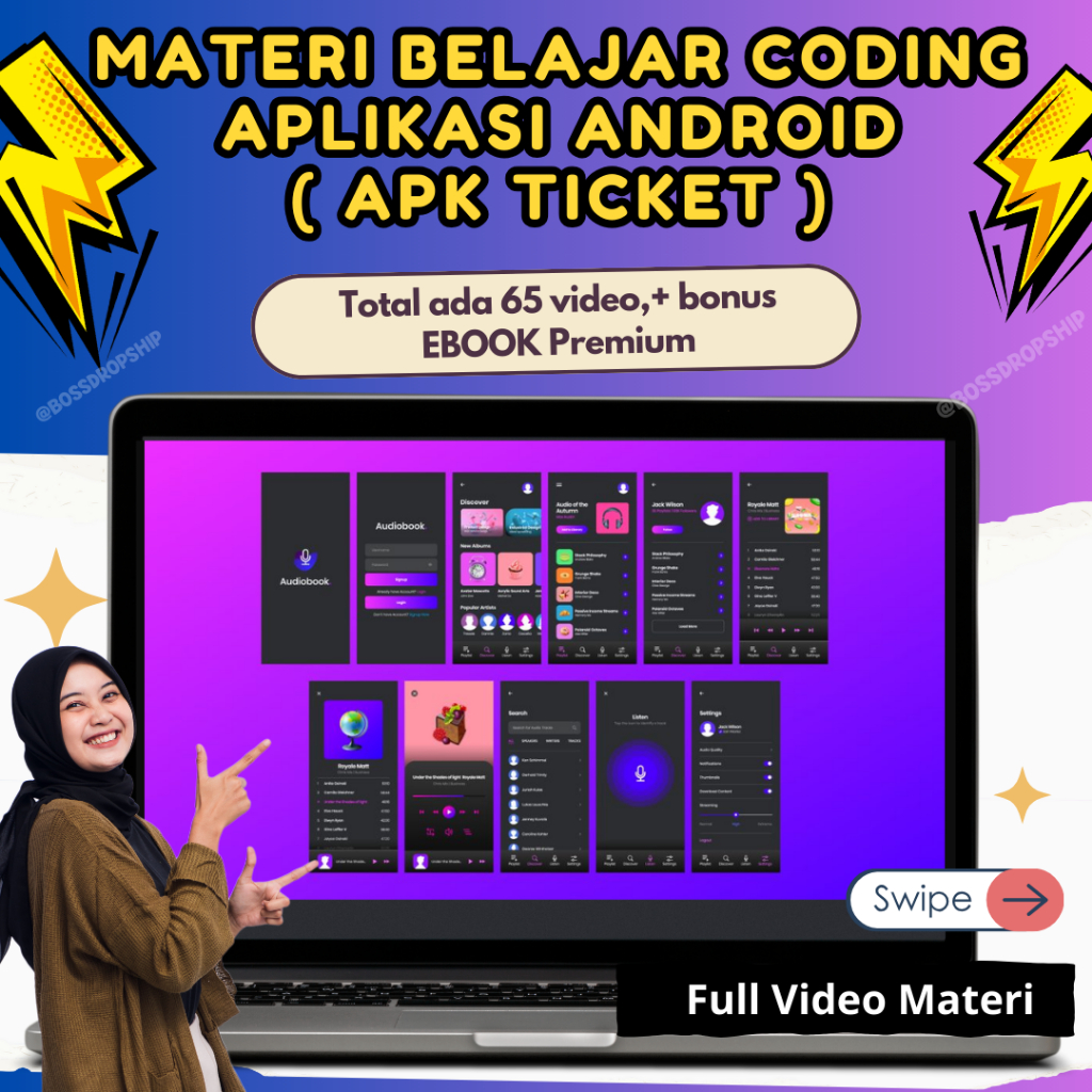 Jual Video Materi Belajar Coding Aplikasi Android belajar pe