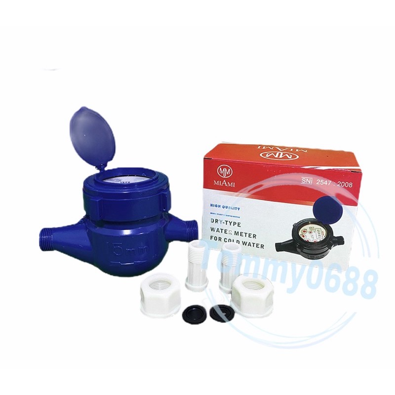 Jual METERAN AIR PLASTIK MIAMI 1/2” METERAN PAM PVC METER AI