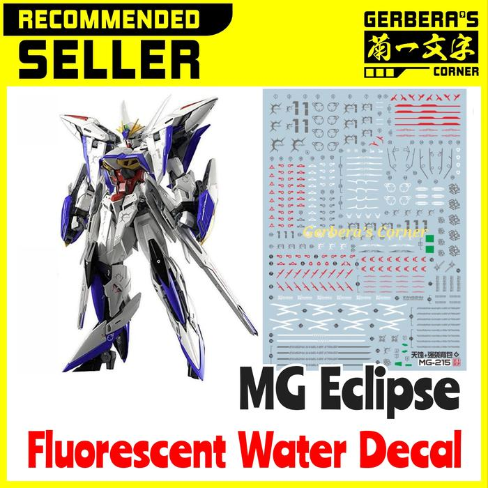 Jual Fluorescent Water Decal MG Eclipse Gundam Evolution Stu