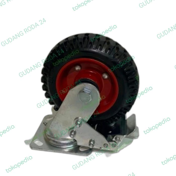 Jual Roda Karet Kembang Roha 6 inch Rem dengan Harga Terbaik