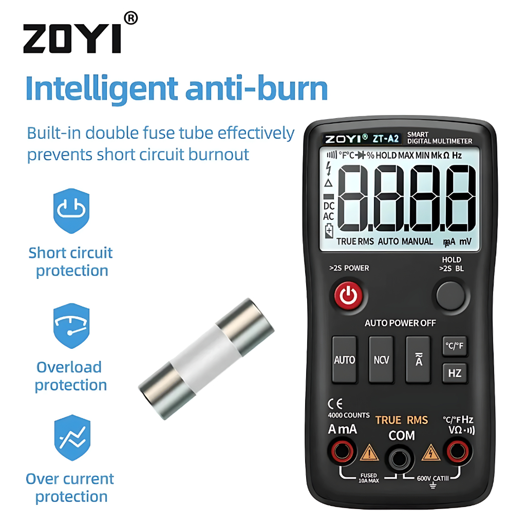 Jual Zoyi ZT-A2 Auto Smart Multitester Avometer Digital AC D