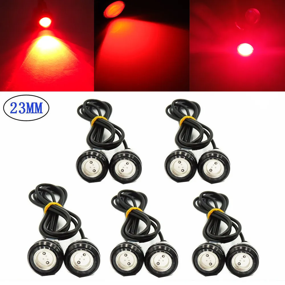 Jual 10X 23Mm 9W Led Cob Eagle Eye Red Daytime Running Drl L