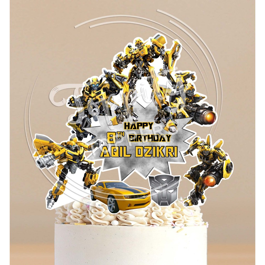 Jual Topper cake kue ulang tahun birthday Transformer Bumble