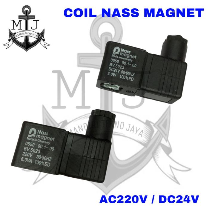 Jual Coil solenoid valve nass magnet 220V ac/24v dc dengan H