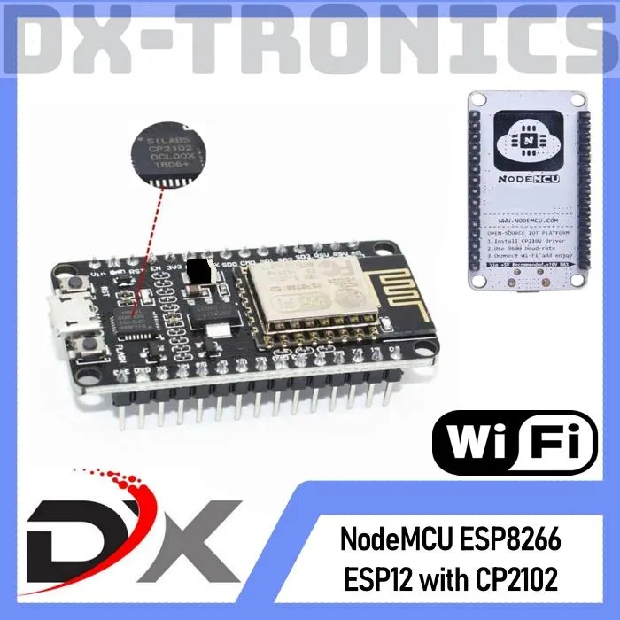 Jual NodeMCU LUA WiFi ESP8266 IoT With CP2102 (Amica Version