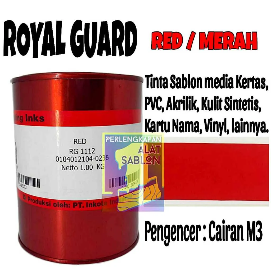 Jual ROYAL GUARD RG 1112 RED TINTA SABLON PVC 1KG dengan Har