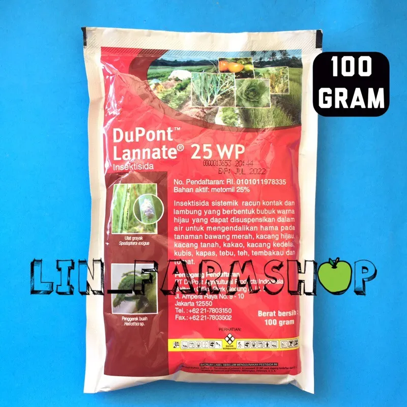 Jual DUPONT LANNATE MERAH 25 WP 100 GRAM INSEKTISIDA ( Metom