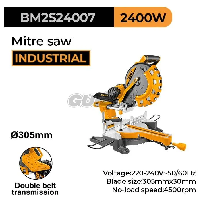 Jual Sliding Mitre Saw 12" INGCO BM2S24007 Mesin Miter Saw P