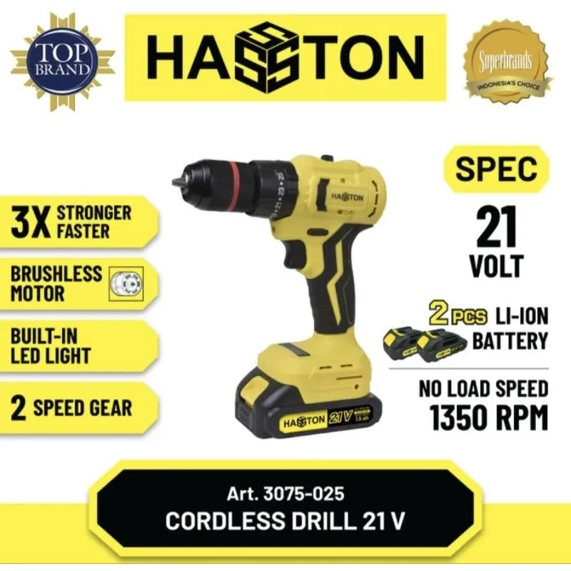 Jual Prohex Hasston 3075-025 Mesin Bor Baterai Charge set 2